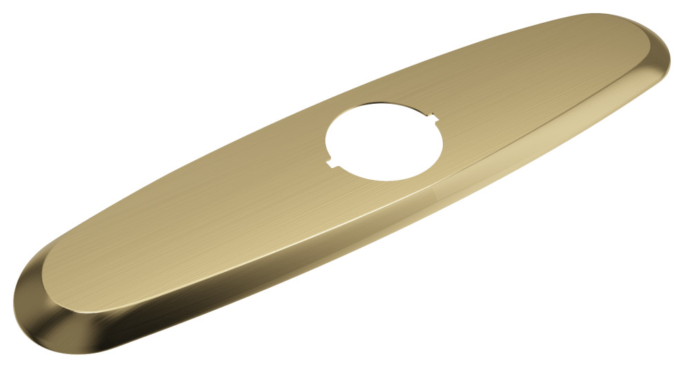 Traditional Kitchen Faucet Deck Plate Oval Brushed Gold - Transitional ...