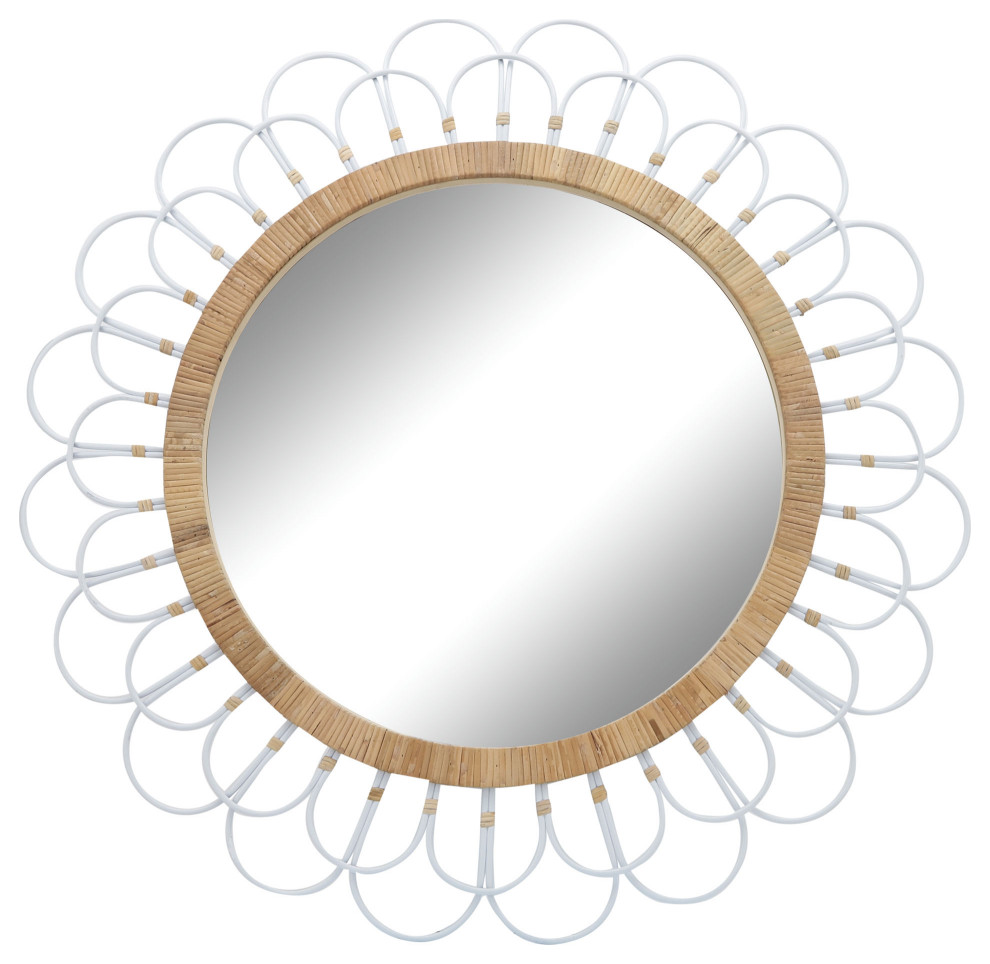 36" Daisy Wall Mirror, White - Contemporary - Wall Mirrors - by Timeout ...