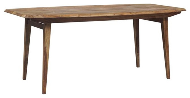 Porter Designs Fusion Solid Sheesham Wood Dining Table - Natural ...