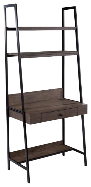 Elora Industrial Ladder Desk With Storage - Industrial - Desks And ...