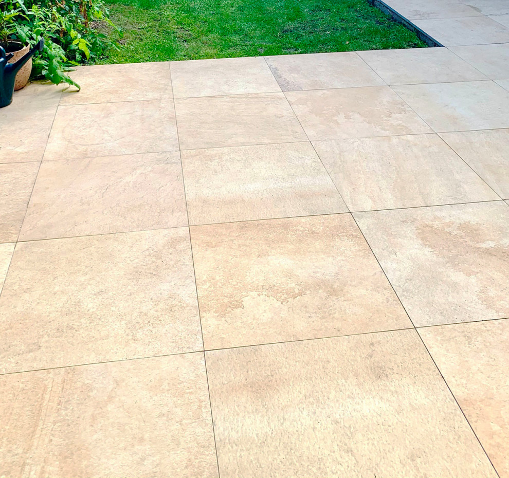 Buff Porcelain Paving - Contemporary - Patio - Hertfordshire - by ...