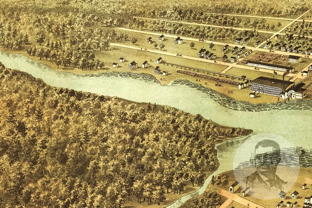 Old Map of Peshtigo Wisconsin 1871, Vintage Map Art Print, 18"x24 ...