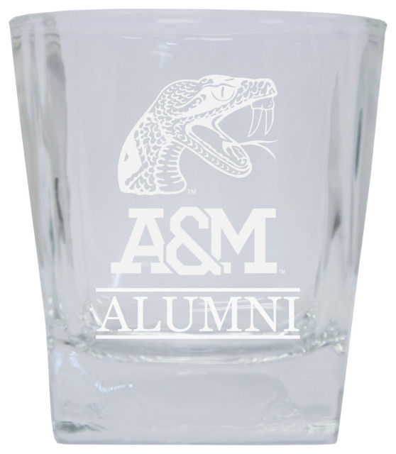 Florida A&M Rattlers 8 oz Etched Alumni Glass Tumbler - Contemporary ...