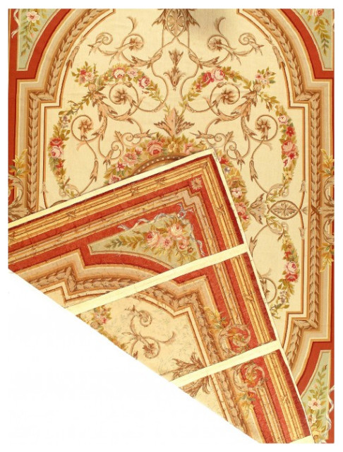 Aubusson Style Rug 10'x14' - Victorian - Area Rugs - by Pasargad DC | Houzz