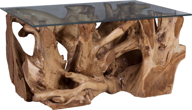 Teak Root Coffee Table - Rustic - Coffee Tables - by HedgeApple | Houzz