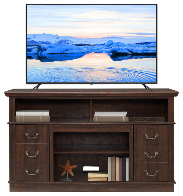TV Stand Entertainment Console for TV Up to 70in , Espresso ...