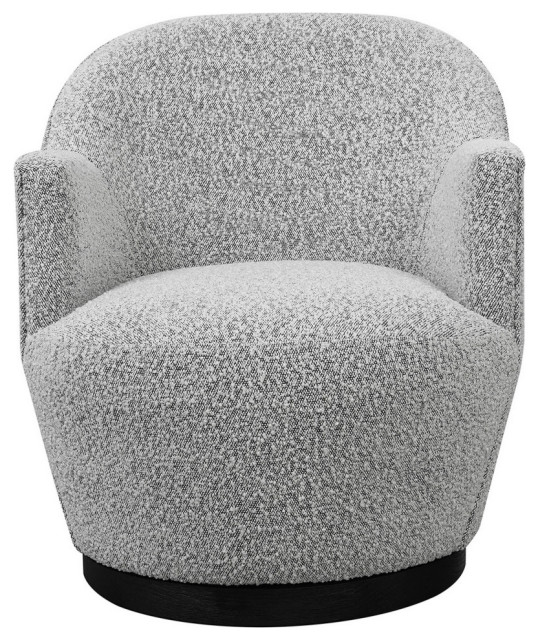 Wood, Swivel Chair, Salt/Pepper - Transitional - Armchairs And Accent ...