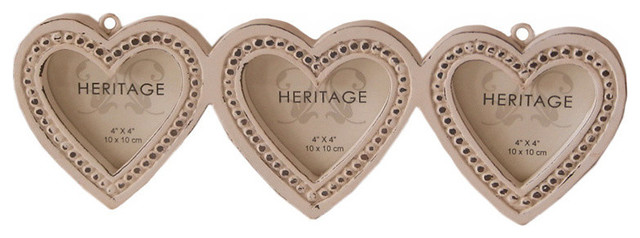 The Urban Port Brand Gorgeous Set of 3 Heart Shape Photo Frame ...