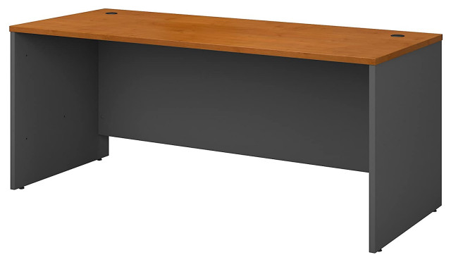 Rectangular Desk, Spacious Worktop With Rugged Edge and Grommet ...
