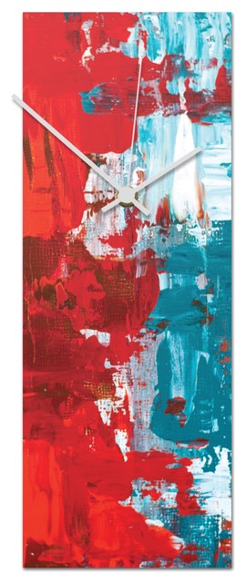 Modern Wall Clock 'Urban Diversity v2 Clock' Artisan-Made Colorful ...