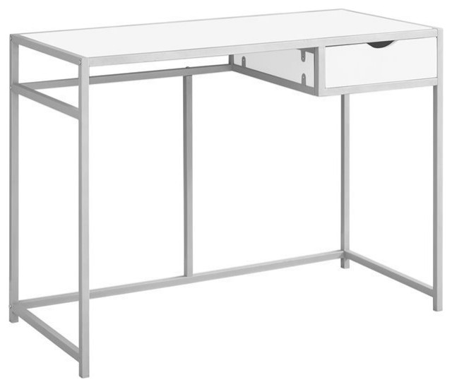 Computer Desk Home Office Laptop Storage Drawer 42"L Work Metal Black ...