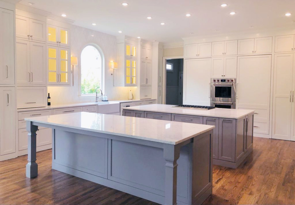 Double Islands - French Country - Kitchen - Atlanta - by Jemm Interiors | Houzz