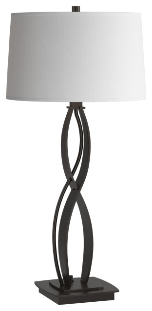 Almost Infinity Table Lamp, Oil Rubbed Bronze, Natural Anna Shade ...