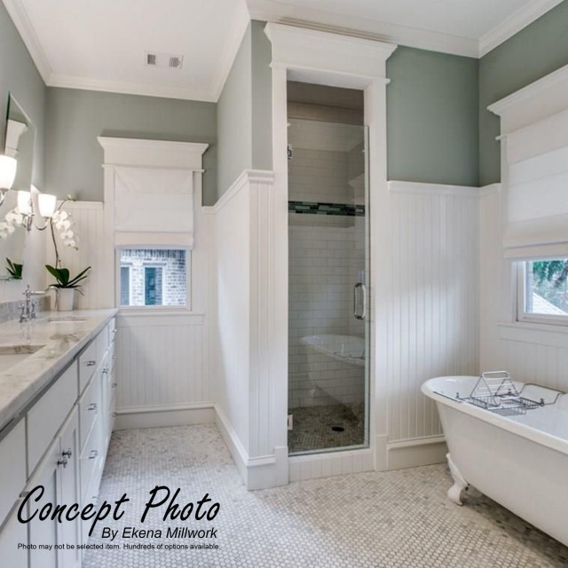 Adjustable Wall Panels, Classic Shaker PVC Wainscoting Kit, Heights Up ...
