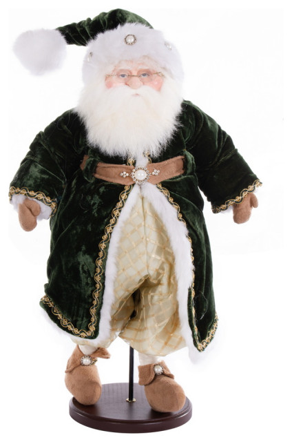 Vickerman KV200919 19" Silent Night Collection Santa Doll With Stand ...