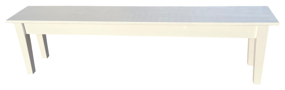 White Tapered Bench, 24 Inches - Transitional - Accent And Storage ...