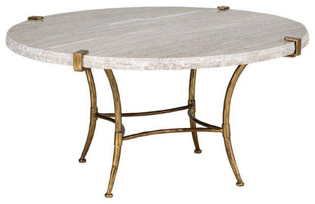 Adelaide Iron Round Coffee Table, Gray - Eclectic - Coffee Tables - by ...