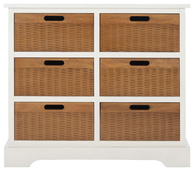 Safavieh Landers 6 Drawer Storage Unit - Transitional - Storage ...
