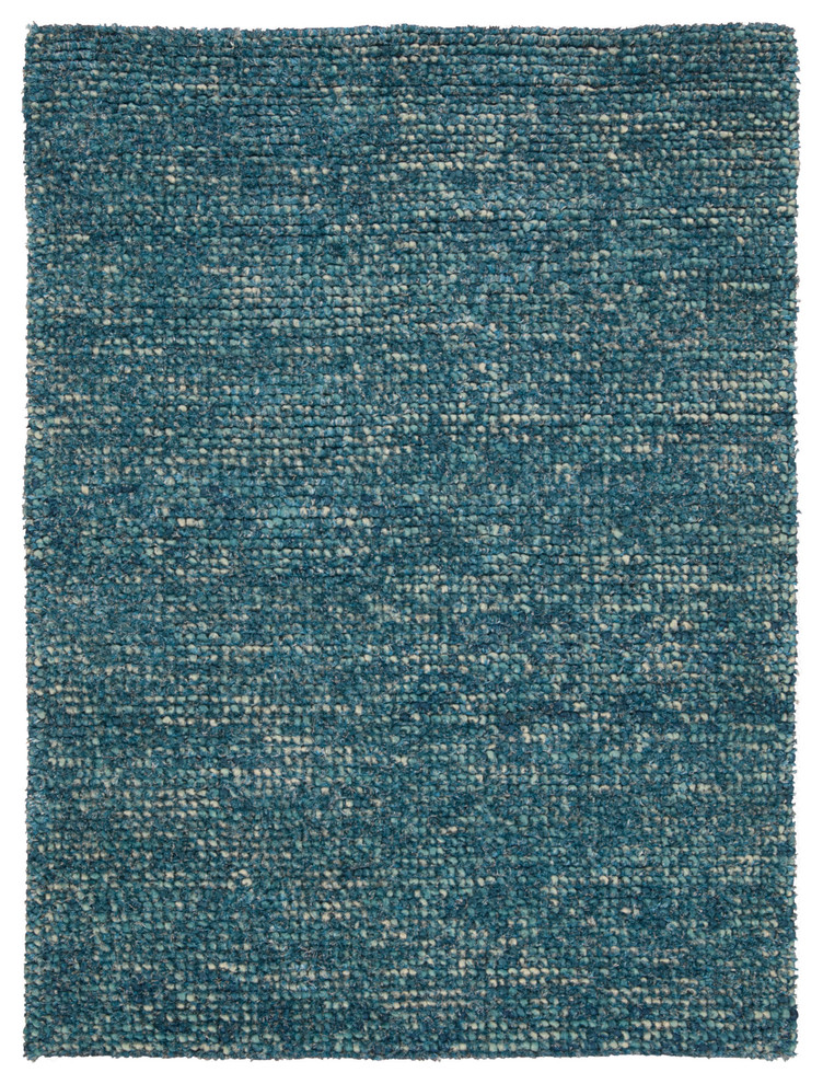 Nourison Fantasia Turquoise Shag Area Rug, 8'x11' - Contemporary - Area ...