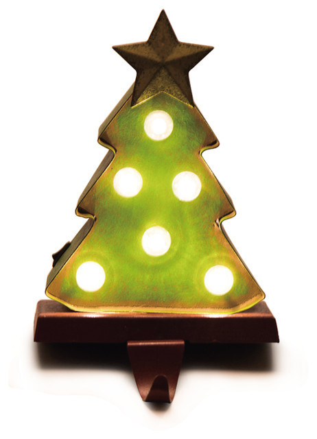 Marquee LED Tree Stocking Holder - Contemporary - Christmas Stockings ...