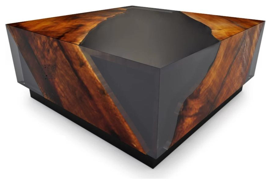 Dark Grey Monoblock Coffee Table - Contemporary - Coffee Tables - by ...