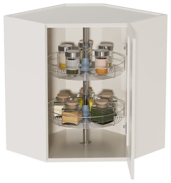 Dowell Lazy Susan, Stainless Steel, 18"d, 360 Degree Double Rack ...