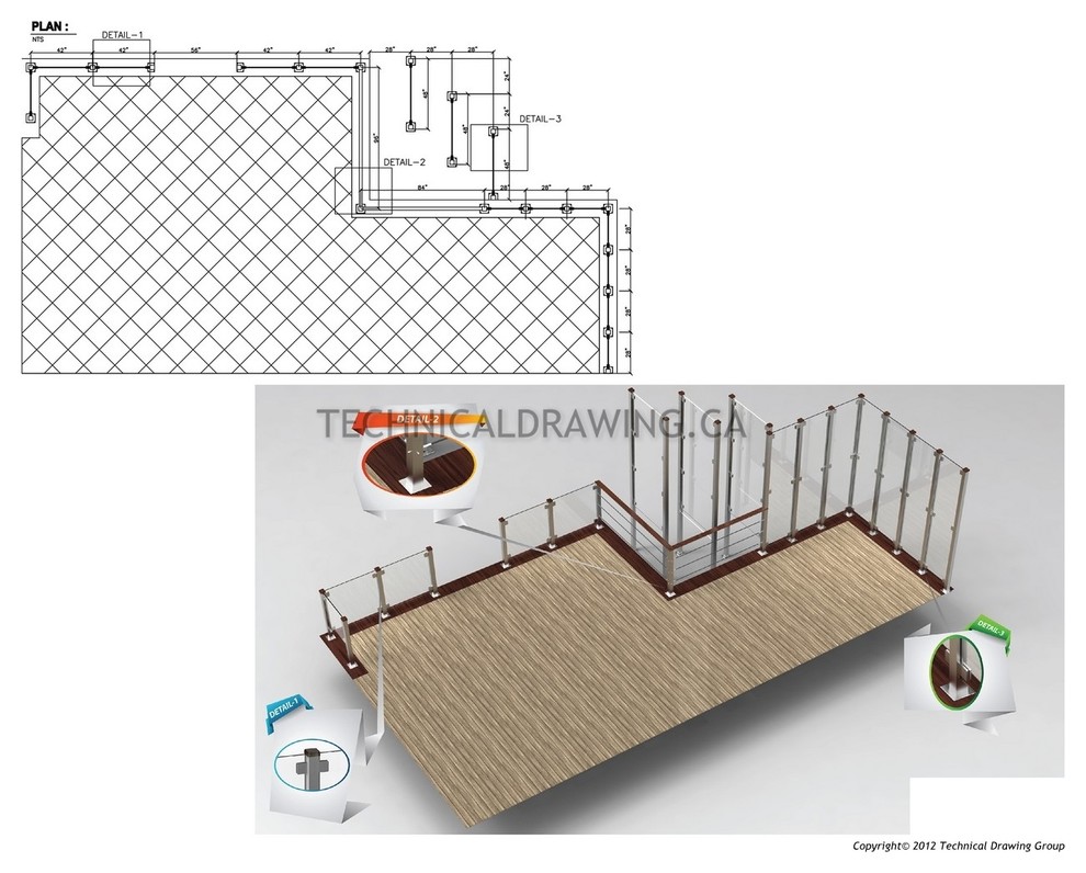 Stainless Steel Railing & Staircase Shop Drawings - Modern - Toronto ...