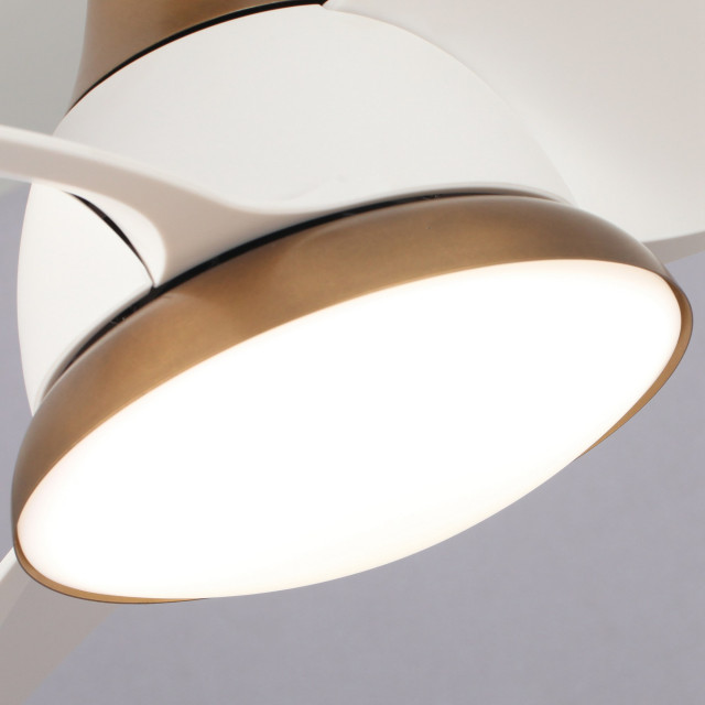 28 in. Modern Integrated LED Indoor Ceiling Fan with Remote Control and ...