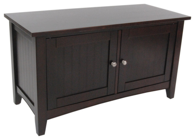 Shaker Cottage Storage Cabinet Bench, Cherry - Transitional - Accent ...