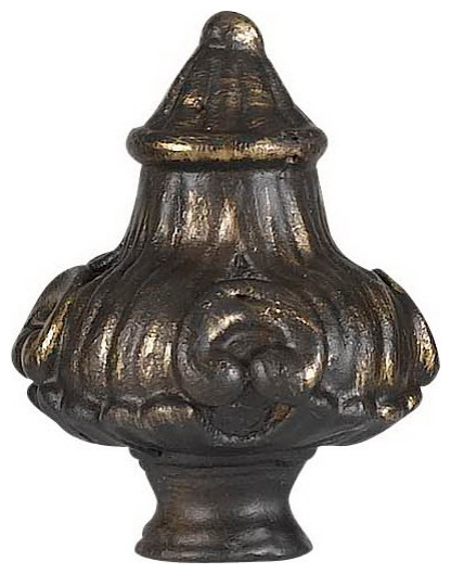 Cal Lighting Metal Cast Urn Finial With Dark Bronze Finish FA-5058A ...