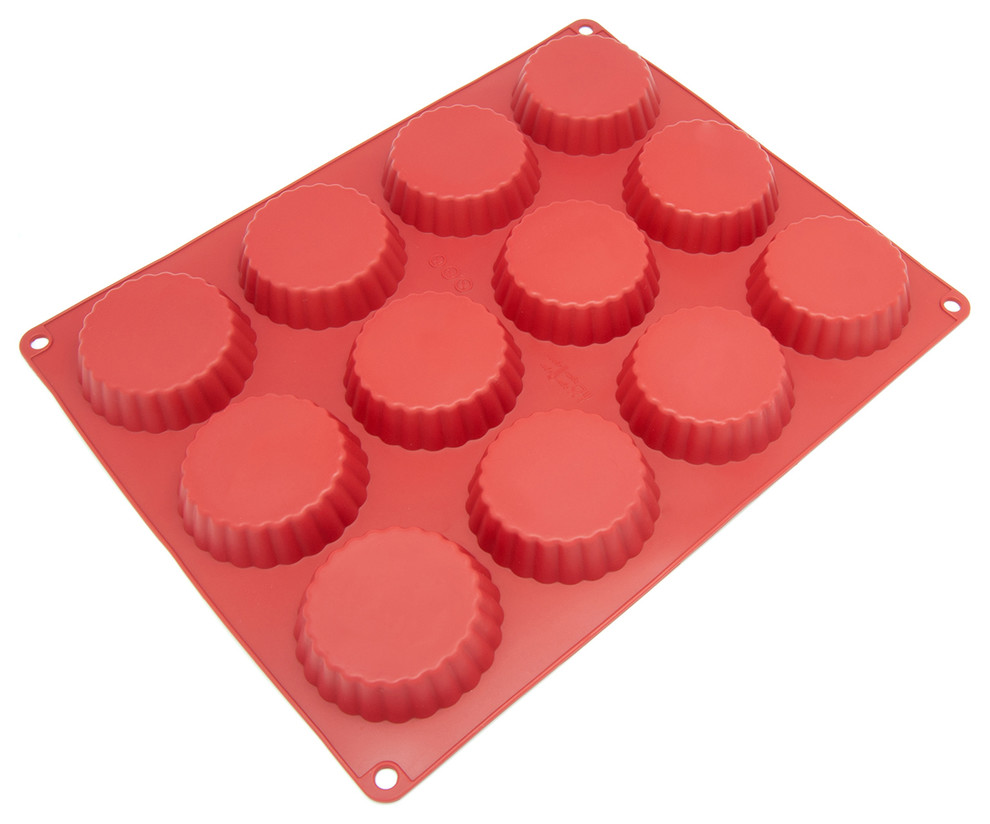Freshware 12-Cavity Silicone Tart Mold - Contemporary - Pie And Tart ...