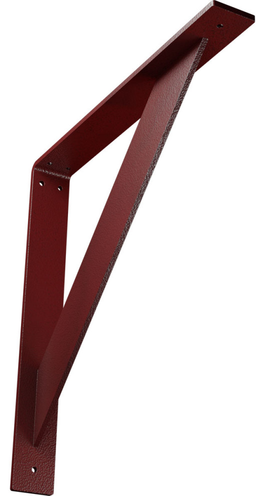 2"x20"x20" Traditional Steel Bracket, Hammered Black, 2"Wx16"Dx16"H ...