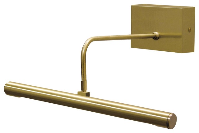 Battery Operated Slim-LED 14" Satin Brass Picture Light - Transitional ...