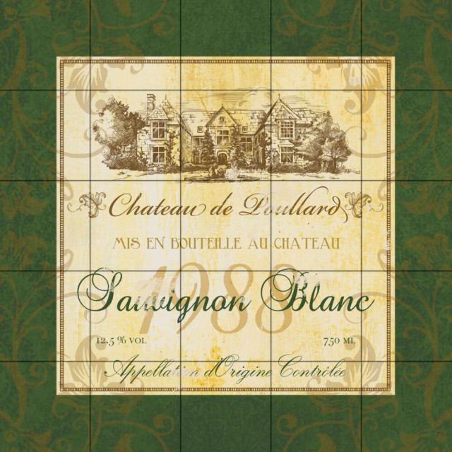 Tile Mural Kitchen Backsplash Sauvignon Blanc by Fiona Stokes-Gilbert ...