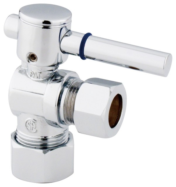 Fauceture 5/8" O.D. Compression, 1/2" O.D. Compression Angle Valve ...