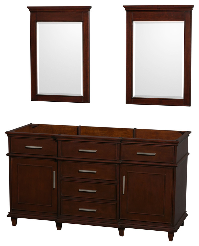 Berkeley Double Vanity 60 - Transitional - Bathroom Vanities And Sink ...
