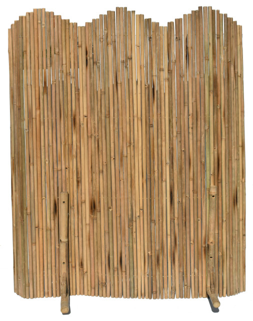 Flexible Bamboo Screen With Stand - Screens And Room Dividers - by ...