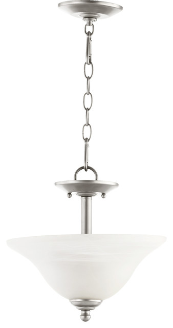 Quorum Spencer 2-Light 13" Pendant Light in Classic Nickel, 13.000 ...