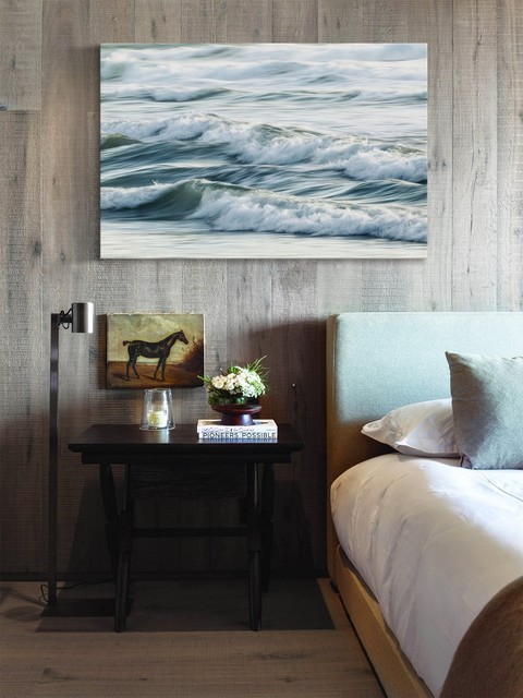 "Lapping In" Painting Print on Wrapped Canvas, 18x12 - Contemporary ...