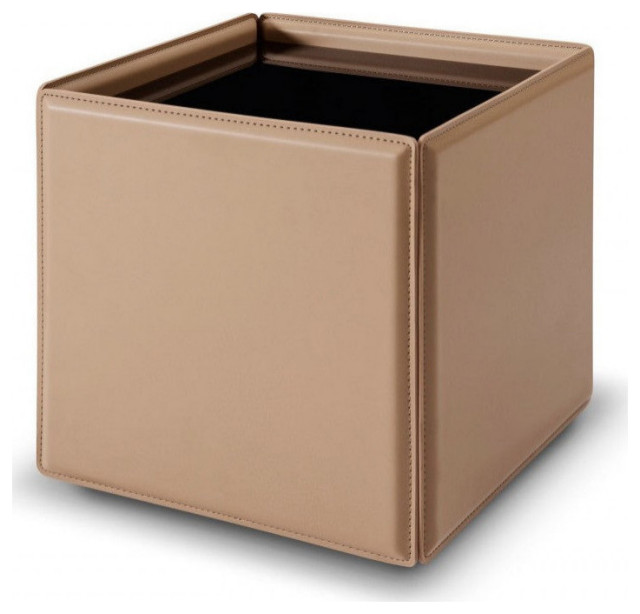 Maris Modern Beige Leatherette End Table - Contemporary - Side Tables ...