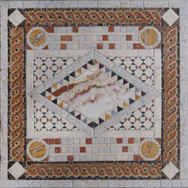 Marble Mosaic Design - Marble Diamond, 72" x 72" - Contemporary - Tile ...