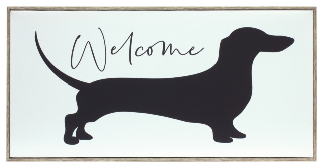 Framed Dachshund Welcome Print - Contemporary - Prints And Posters - by ...