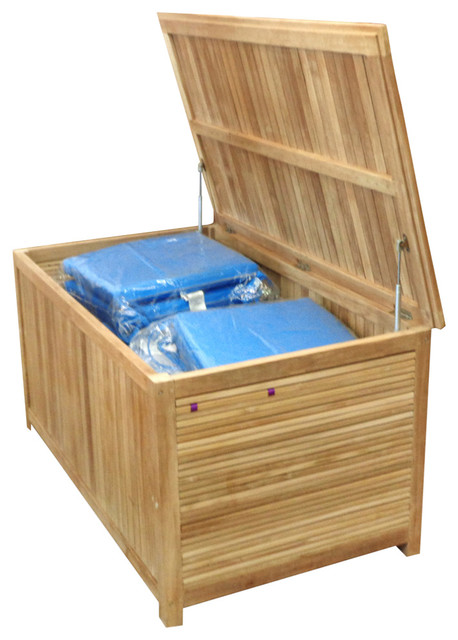 Grade A Teak Dock Storage Box 53"x30.5" Shipped Assembled by Windsor ...