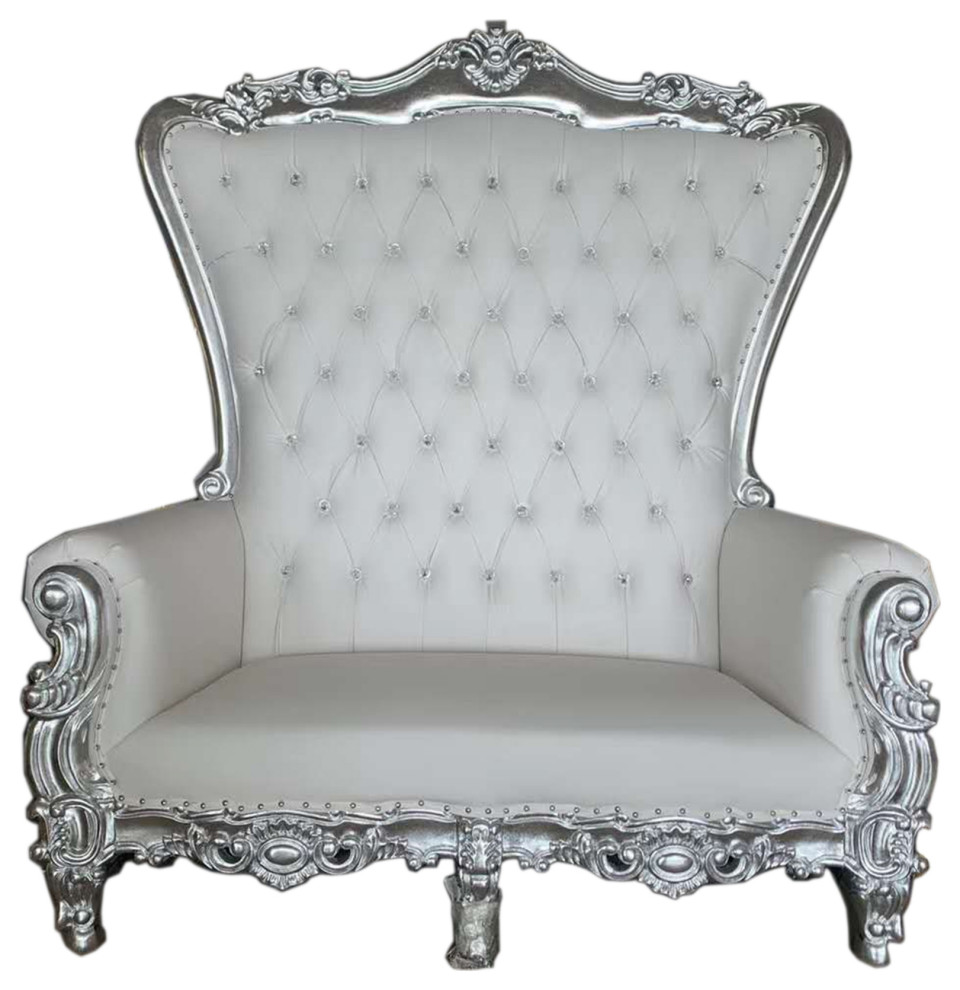 Kyrie King Silver Throne Club Loveseat - Victorian - Loveseats - by ...