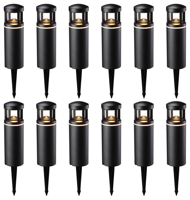 12-Pack LED Low Voltage Pathway Lights, Outdoor Landscape Light, 3000K ...