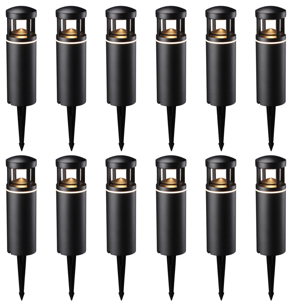 12-Pack LED Low Voltage Pathway Lights, Outdoor Landscape Light, 3000K ...