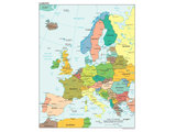 Europe Map, Political, Peel & Stick Removable Wall Decal - Contemporary ...