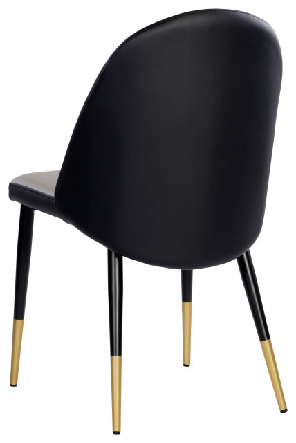 Kline Dining Chair Dillon Stratus/Dillon Black, Taupe - Midcentury ...