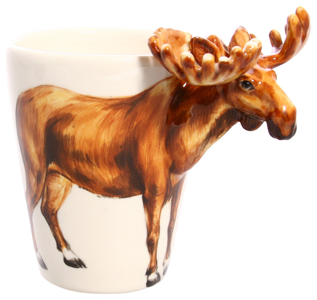 Moose 3D Ceramic Mug - Rustic - Mugs - by Blue Witch Ceramics Inc. | Houzz