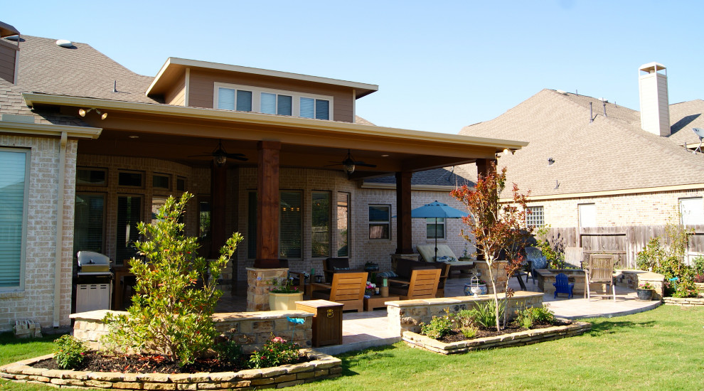 Simple Patio Cover Designs - Patio - Houston - by TCP Custom Outdoor Living | Houzz